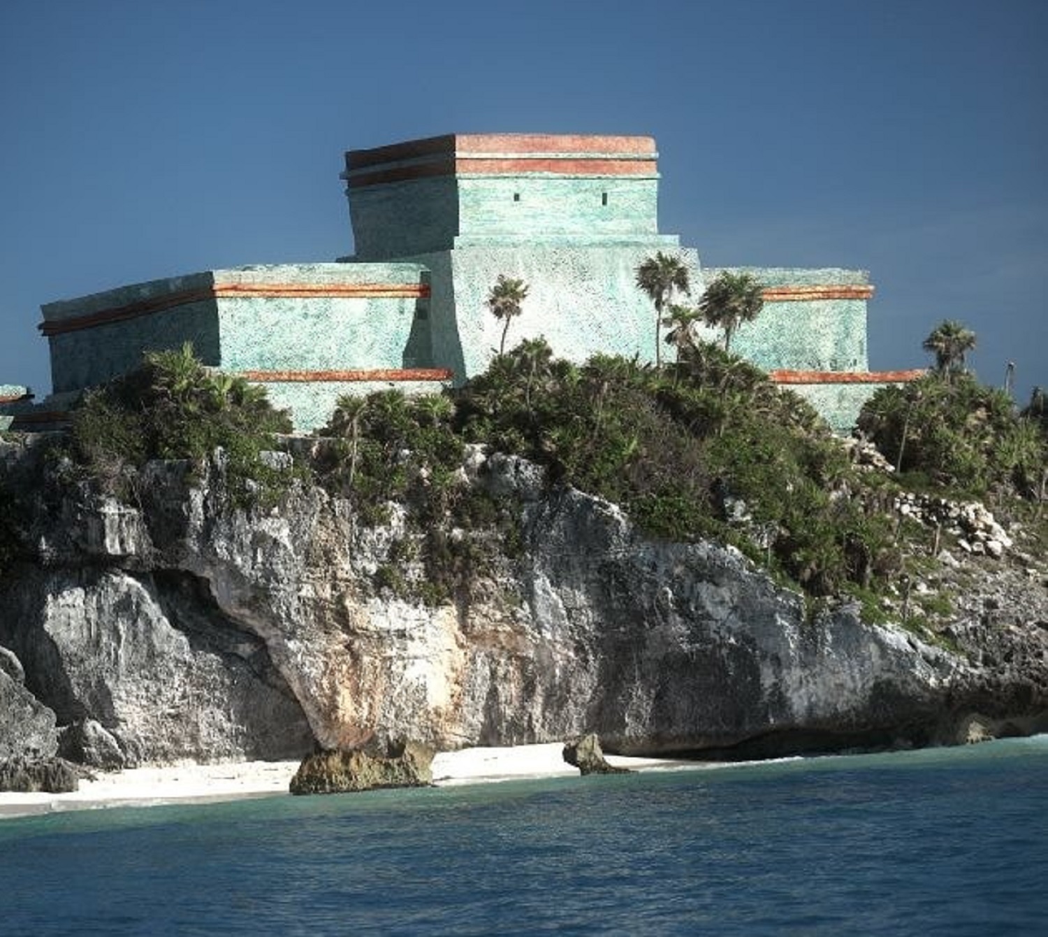 Así se vería el sitio de Tulum con sus colores originales
