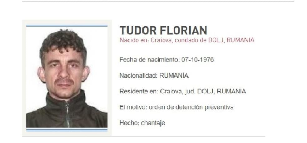 Rumania incluye a Florian Tudor en su lista de fugitivos - Quinta Fuerza