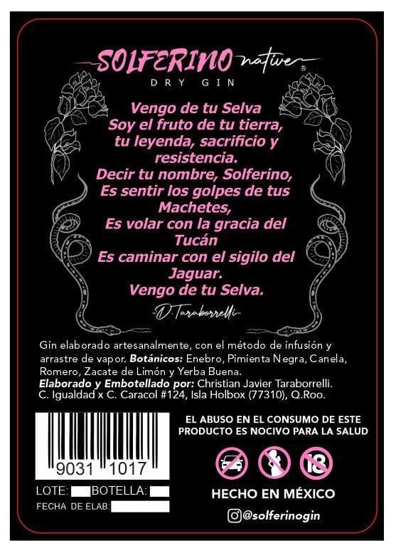 Sé de los primeros en conocer el gin Solferino Native, espíritu de la selva