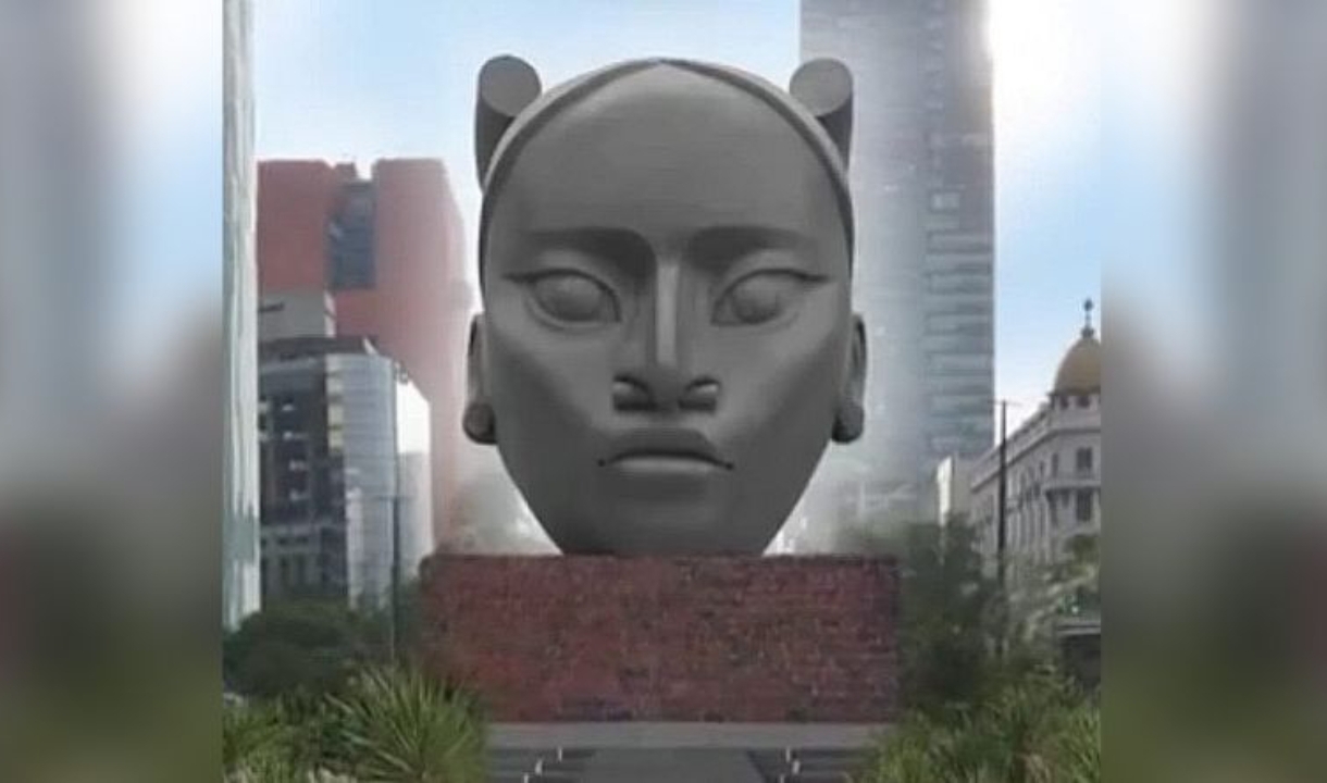 Revelan imagen de Tlalli, la escultura que sustituirá a Colón en CDMX ...