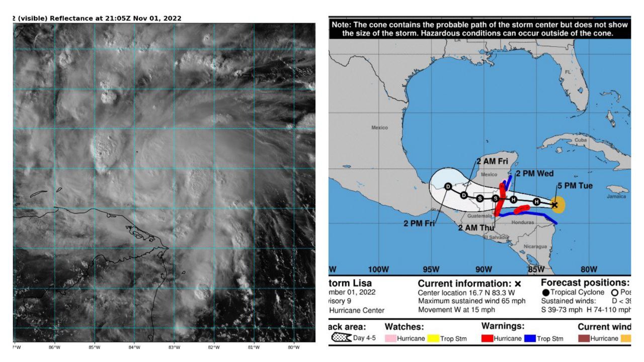 Tormenta tropical Lisa continua intensificándose en aguas del Mar ...